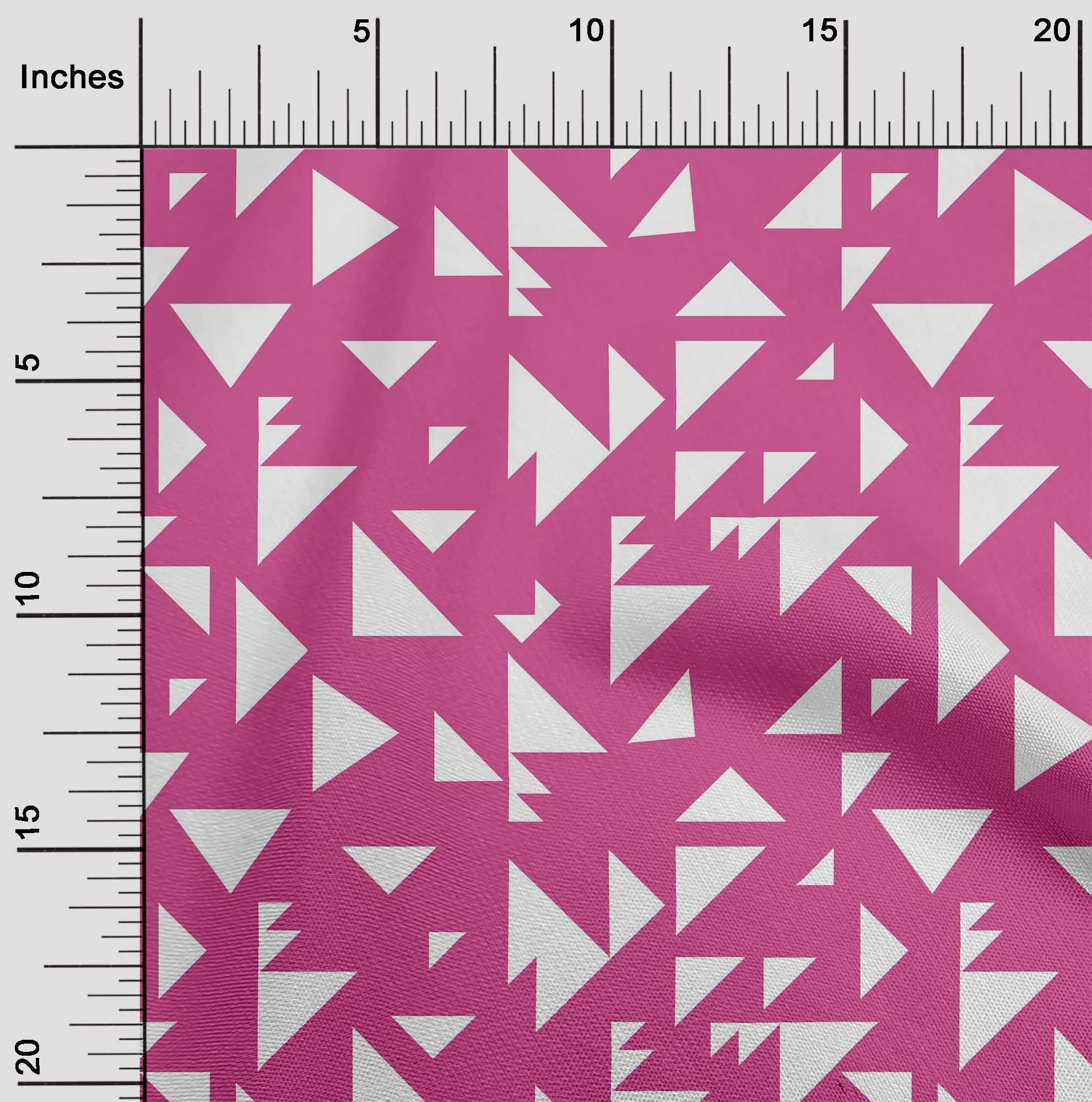 oneOone Viscose Chiffon Fabric Triangle Geometric Print Fabric By Yard ...