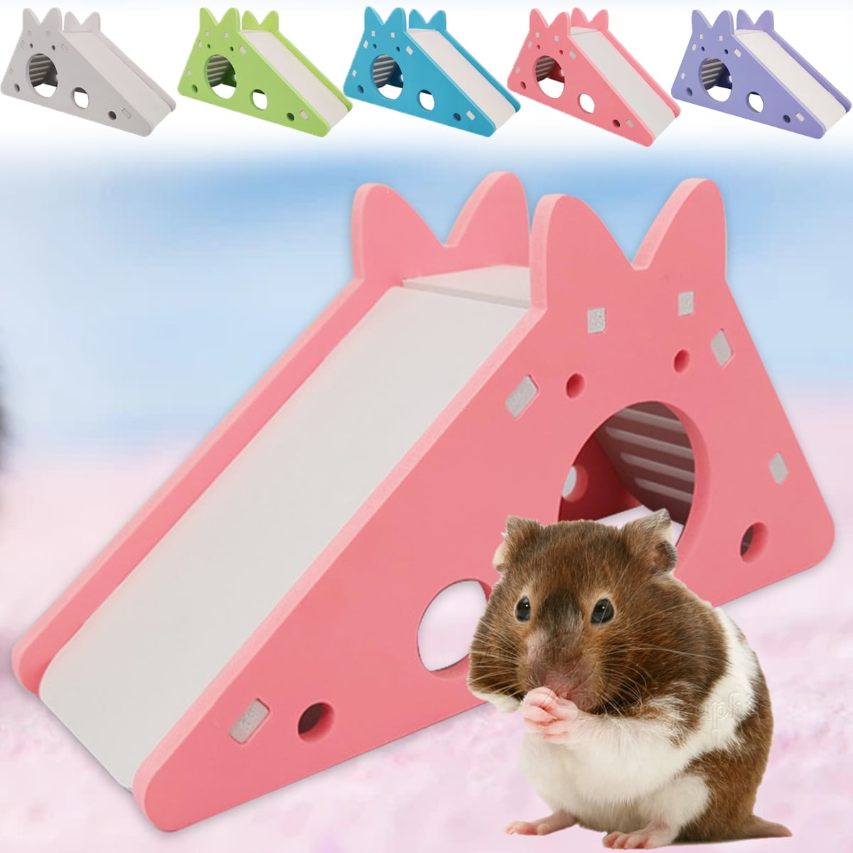 Meidiya Small Animal Hamster Hideout House with Funny Climbing Ladder ...