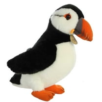 Aurora 10.5 in. Realistic Miyoni Puffin Plush Stuffed Animal Toy, Black ...