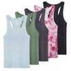 5-Pack: Women's Dry Fit Crop Summer Tank Top - Gym Yoga Workout Sports ...