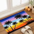 Coastal Sunset Door Mat 16x24 Inch Palm Trees Beach Ocean Summer ...
