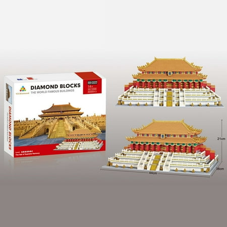 Building Blocks Chinese Architecture Forbidden City Model Micro Diamond ...