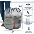 Maypes Premium Heavy-Duty Mesh Pop-up Laundry Clothes Hamper, Navy Blue ...