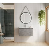 DAX INTERNATIONAL Malibu Single Vanity Cabinet 24 Inches Cement ...