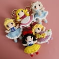 Super cute cartoon hand-knitted princess doll, adorable four-thread ...