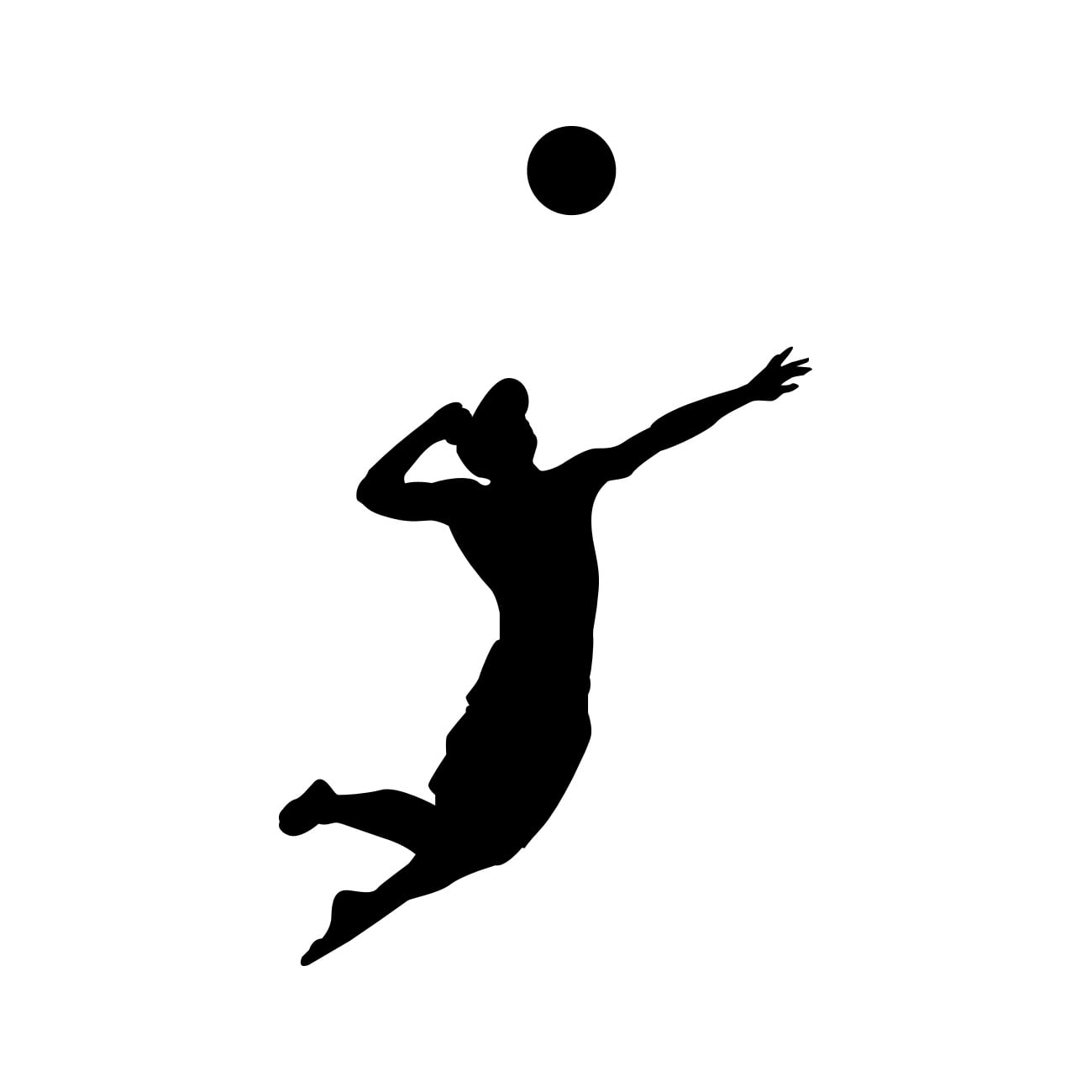 Mens Volleyball Sticker Decal Die Cut - Self Adhesive Vinyl ...