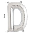 Efavormart 16" Shiny Metallic Silver Mylar Foil Alphabet Letter and ...