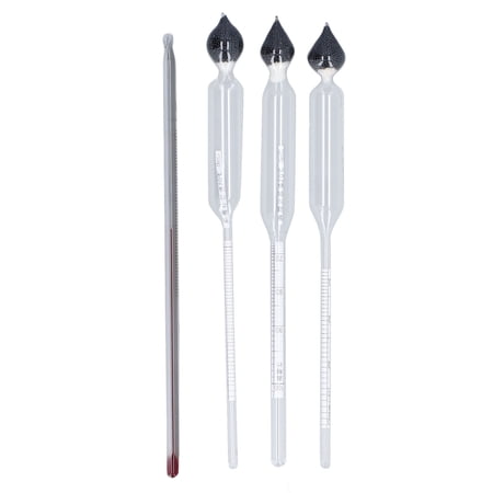 Alcohol Hydrometer, Responsive 0-40 40-70 70-100 Thermometer Kit For Household For Greenhouse ...