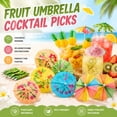 Cocktail Umbrellas for Drinks Garnish, 4 IN Mini Paper Drink Umbrellas ...
