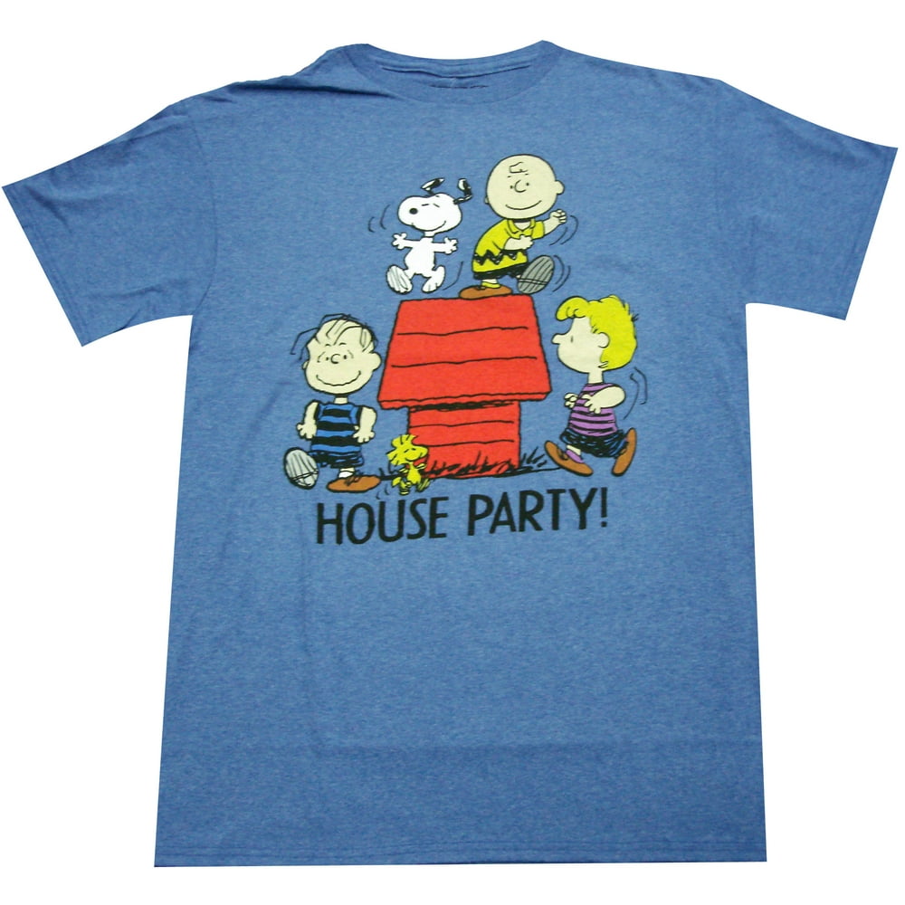 Peanuts - Peanuts House Party Adult T-Shirt - Walmart.com - Walmart.com