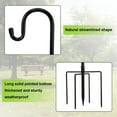 Oyajia 92 inch Adjustable Shepherd Hooks, Heavy Duty Bird Feeder Pole ...