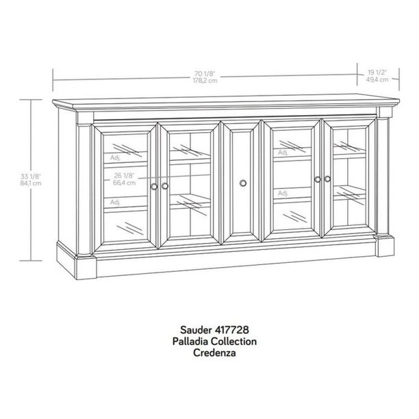 Sauder Palladia TV Stand in Wind Oak - Walmart.ca