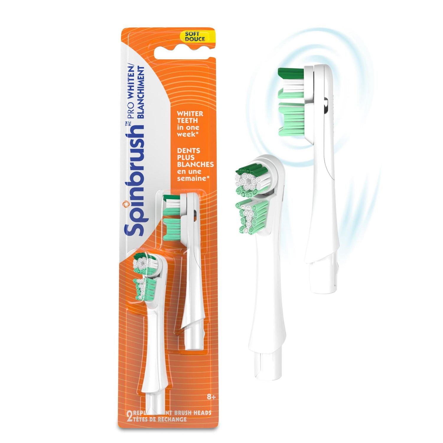 Click here for Spinbrush Pro Whiten Replacement Toothbrush Heads prices