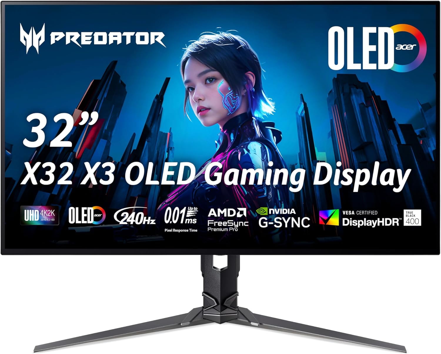 Restored Acer Predator X32 X3 Gaming Monitor 31.5" - 3840x2160 240Hz ...