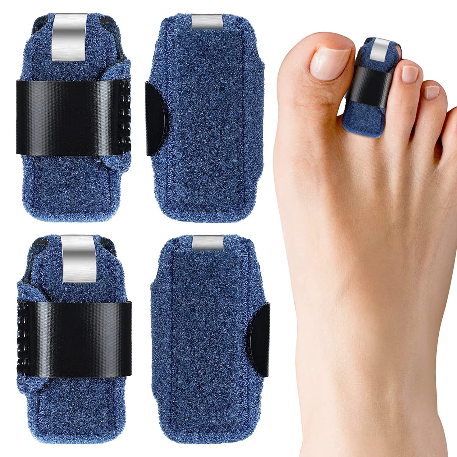 Happon 4 Pieces Toe Splint, Toe Straightener for Hammer, Toe Corrector ...