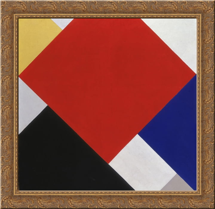 Counter composition V 20x20 Gold Ornate Wood Framed Canvas Art by Theo ...