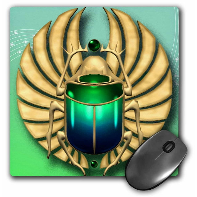 3dRose Egyptian Scarab in beautiful colors, Mouse Pad, 8 by 8 inches ...