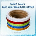 5 Rolls 5 Colors PVC Safety Reflective Tapes for Bicycles Reflector ...