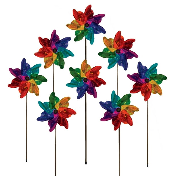In the Breeze 2779 — Rainbow Sparkle Pinwheel, 8", 8 Piece, Colorful ...