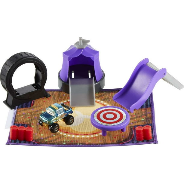 Disney and Pixar Cars Mini Racers On-the-Go Show Time Playset with 1 ...