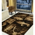 Handcraft Rugs Cabin Rug Lodge, Cabin Nature and Animals Area Rug ...