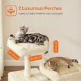 56.3-Inch Cat Tower - Multi-Level Cat Tree Condo with 11 Scratching ...