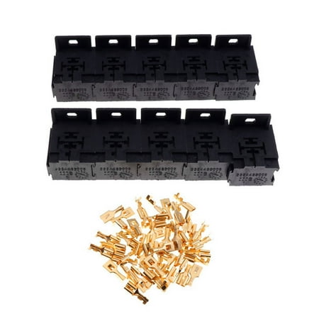 Justharion 60 Pieces/Set 30A-80A Car Interior Mounting 5 Pin Relays ...