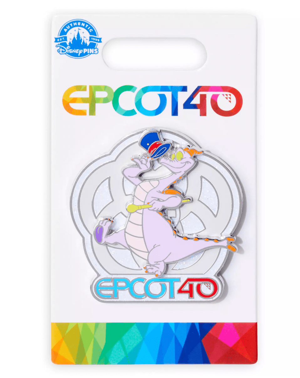 Disney Parks Epcot 40th Anniversary Figment Pin on Pin New with Card ...