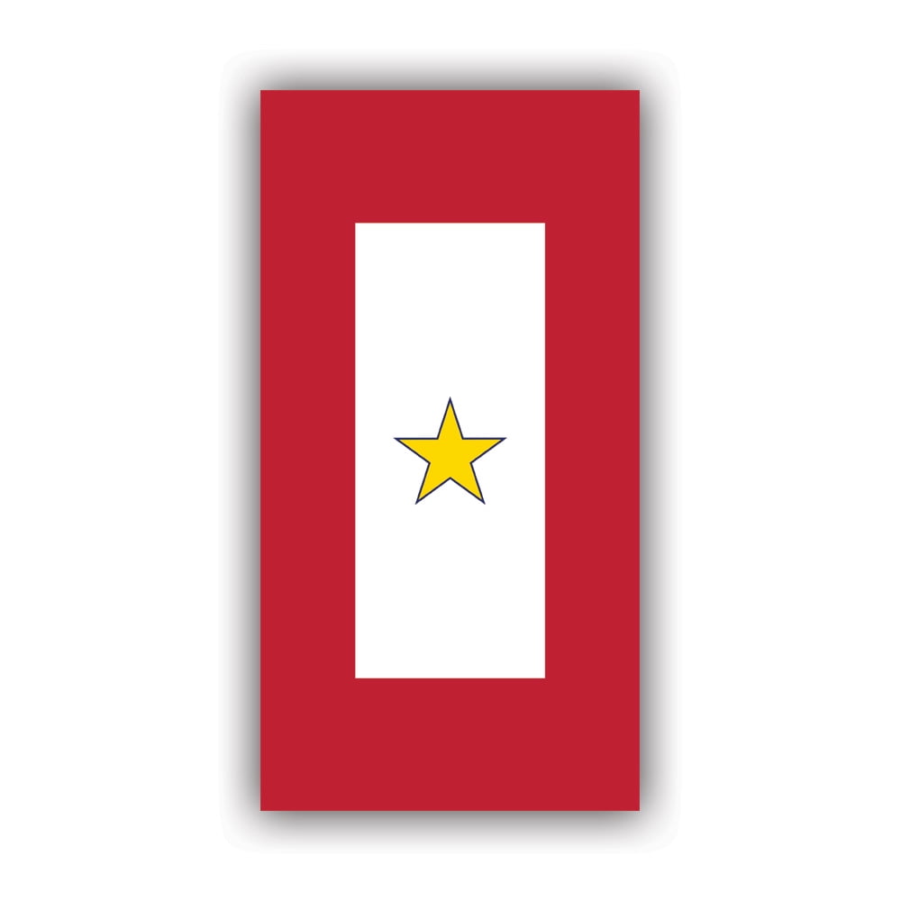 Gold Star Service Banner Sticker Decal - Self Adhesive Vinyl ...