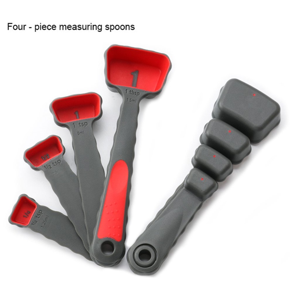Newest 2 PACKS 4-piece Measuring Spoon With Scales Foldable Food ...