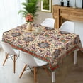 Boho Tablecloth 52 Inches Square Summer Rustic Vintage Waterproof Table ...