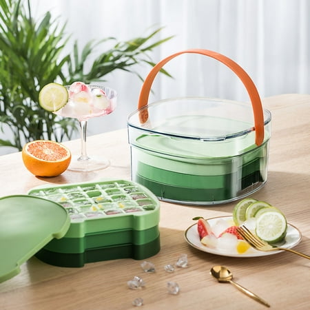 Ice Ice Tray 3 Layer Ice Ice Making Ice With Ice Storage Bucket Handle ...