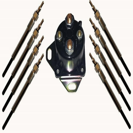 7.3L Power Stoke Diesel 8 Dual Core Glow Plug & Relay Solenoid For Ford ...