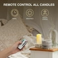 "HANZIM, Outdoor Waterproof Flameless Candles, Battery Operated, Flickering LED, Remote Control ...