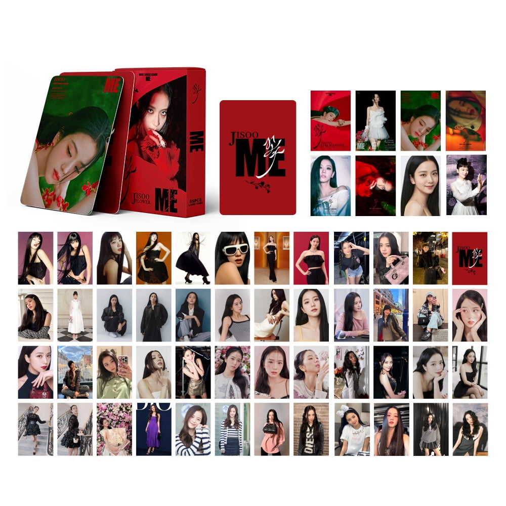 JISOO LOMO Cards 55Pcs JISOO ME SOLO Album Cards JISOO Photo cards for Fans MINI Poster KPOP ...