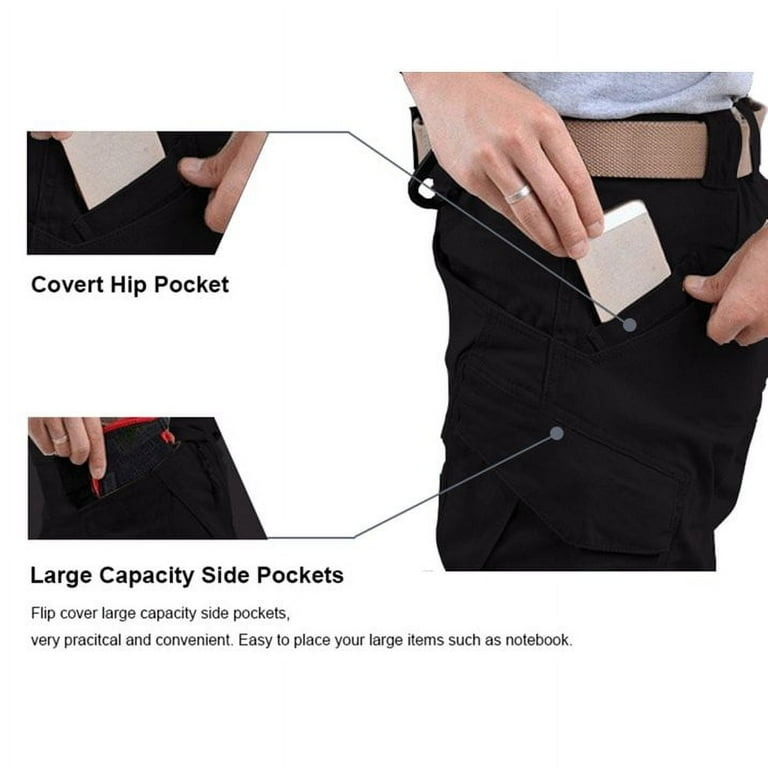 FEDTOSING Men's Casual Cotton Cargo Pants, Elastic Waist FEDTOSING Men's Casual Cotton Cargo Pants, Elastic Waist