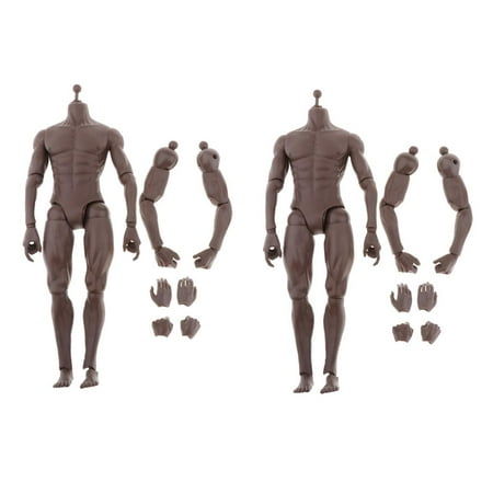 1:6 Muscular Nude Body Flexible Ball Joint Male Action Figure Doll 2 ...