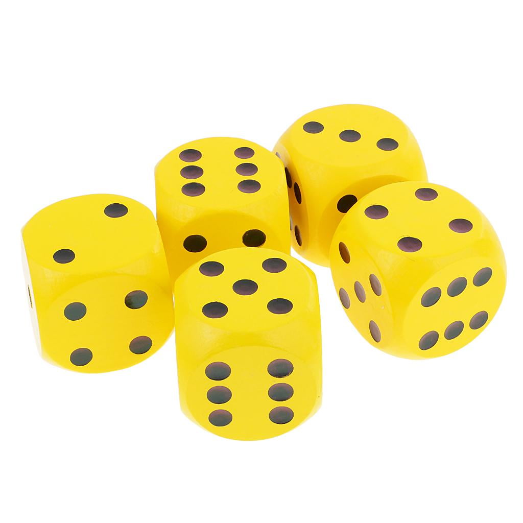 5 Piezas De Seis Dados De Dados De 4 Cm Set De Juguete Natural ...