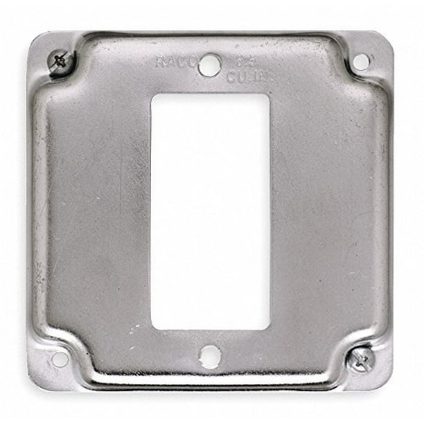 RACO Galvanized Zinc Electrical Box Cover, Box Type: Square, Number of ...