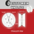 eCustomhitch Silver Modular Steel Trailer Rim Wheel, 14x5.5, 5 Lug Bolt ...