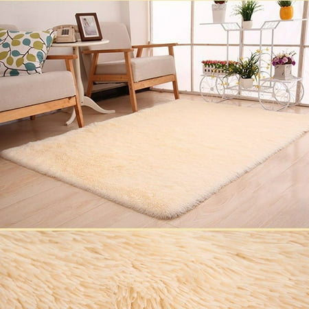 Plush Soft Mats with Solid Color Non-slip Mats for Door Bedroom Living ...