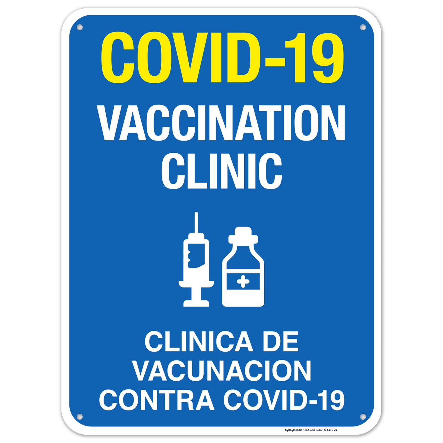 Covid-19 Vaccination Clinic Sign, Covid Vaccine Sign, (SI-6439 ...