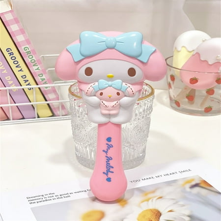 Hello Kitty Hand-held Makeup Mirror Sanrio Anime Cinnamoroll Kuromi ...