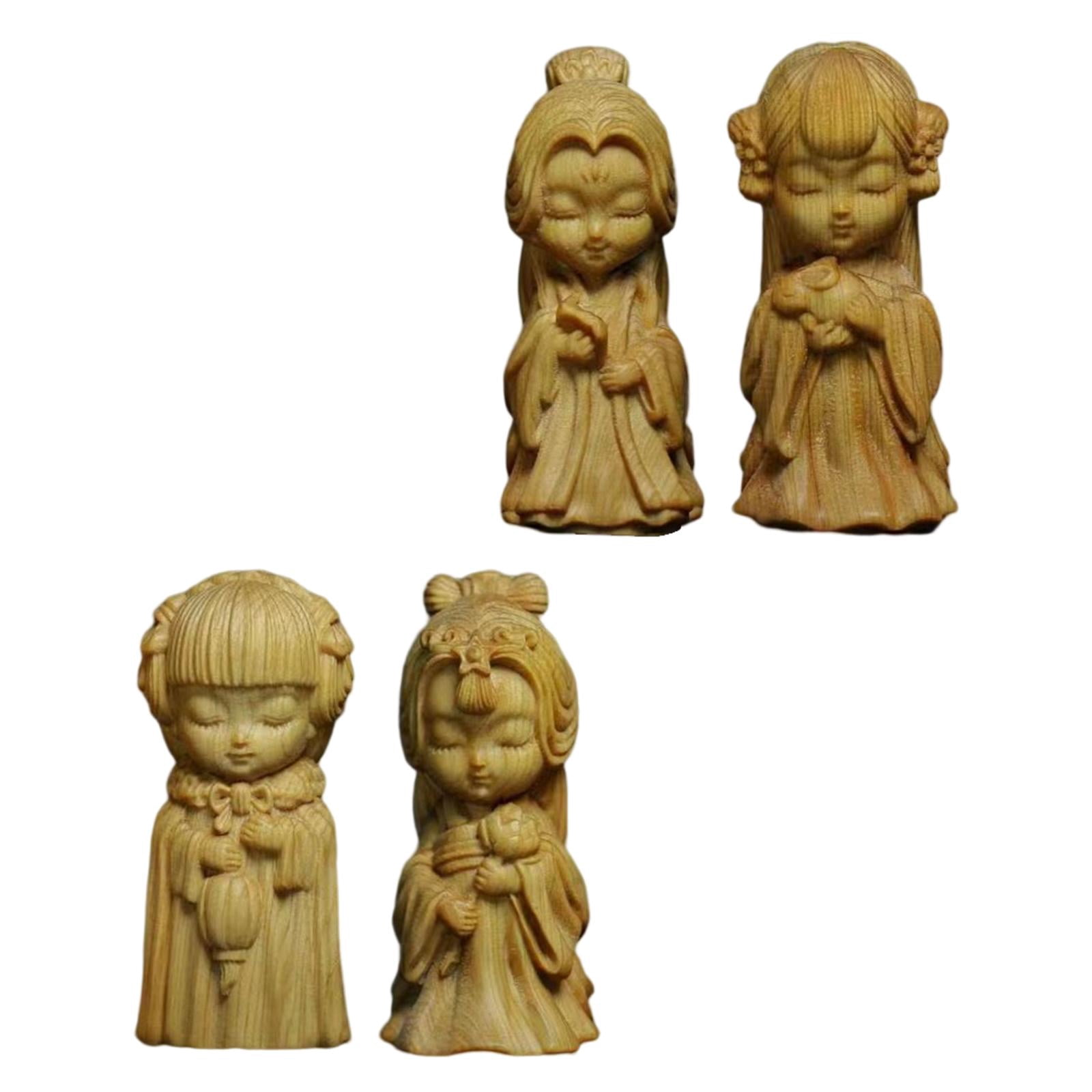 Exquisite Four Beauties Statue Ornament Collectibles Oriental Four ...