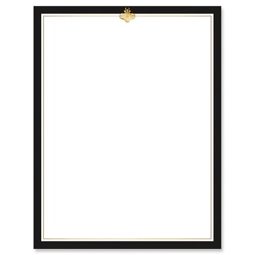 Golden Cross 2 Faith Letter Papers - Set of 25, Religious stationery ...