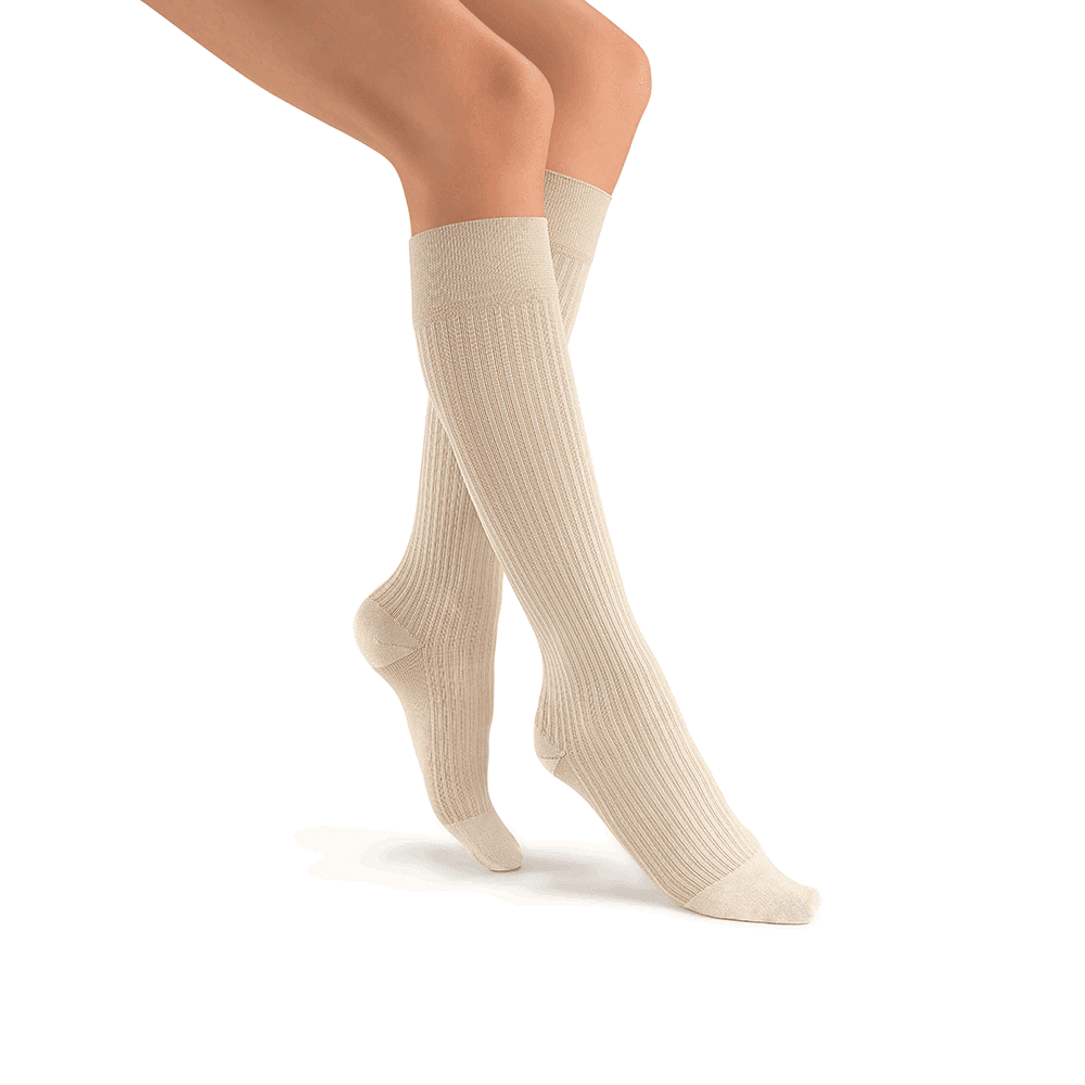 JOBST soSoft Compression Socks, 8-15 mmHg, Knee High, Ribbed, Closed ...