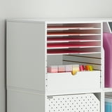 Simply Tidy White Modular Panel Cube - File Organizer & Desk Shelves ...