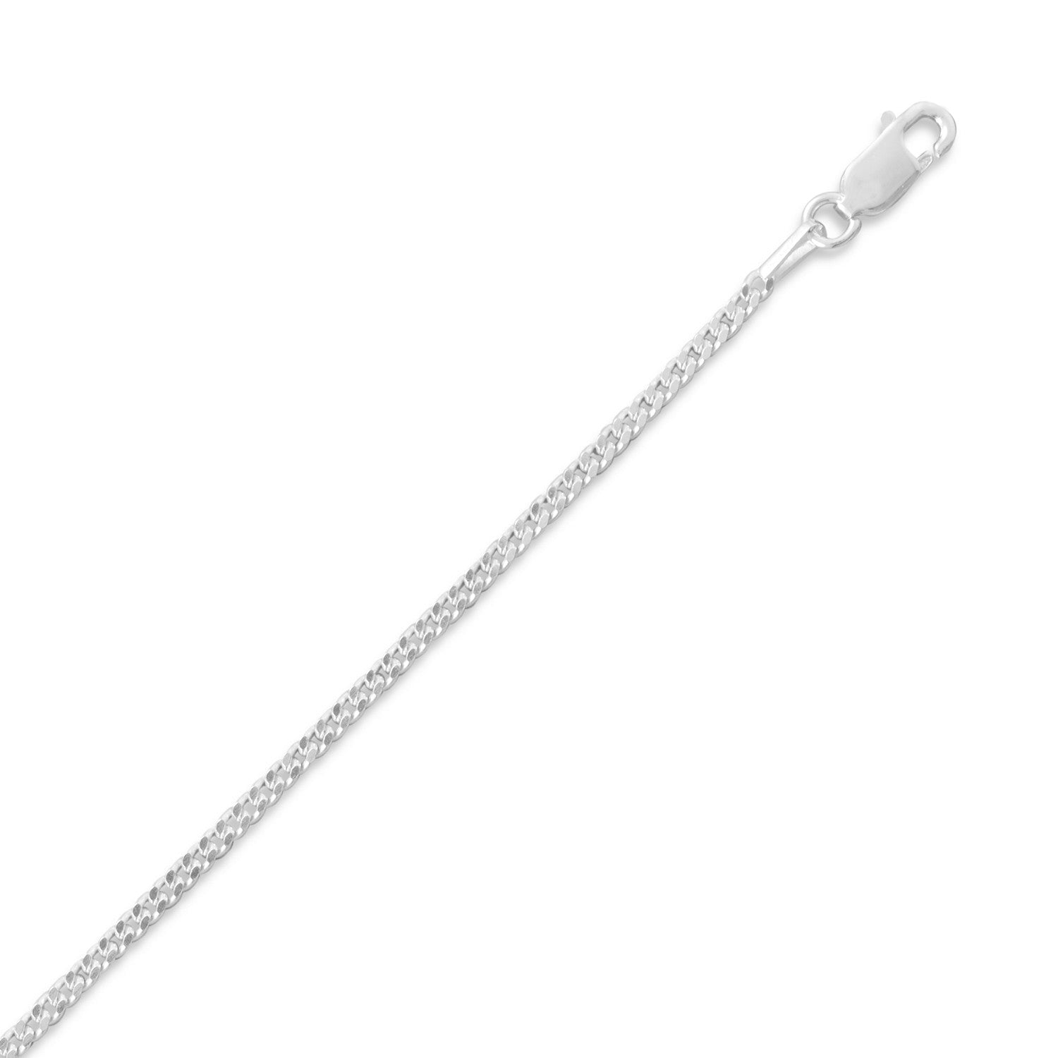 Precious Stars Sterling Silver 2 mm Curb Chain Necklace - Walmart.com