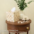 5.5" Square Tissue Box Cover Capiz Shells Cube Holder With Bottom ...