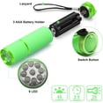 9 LED Glow in Dark Flashlights, Rubber Coated Small Flashlights with ...